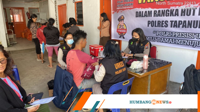 Polres Taput Gelar Vaksinasi Massal Dalam Rangka HUT Bhayangkara ke 77 ...