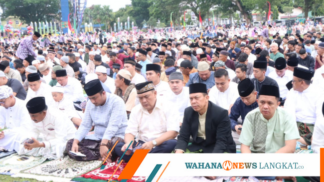 Forkopimda Kota Binjai, Shalat Idul Fitri Bersama di Lapangan Merdeka ...
