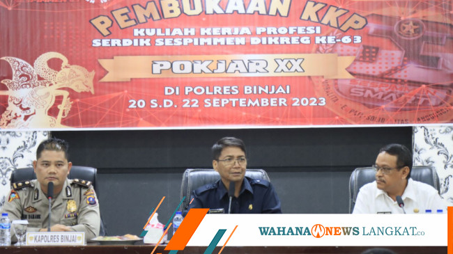 Pembukaan Kuliah Kerja Profesi (KKP) Serdik Sespimmen ke-63 di Polres Binjai - Wahana News Langkat