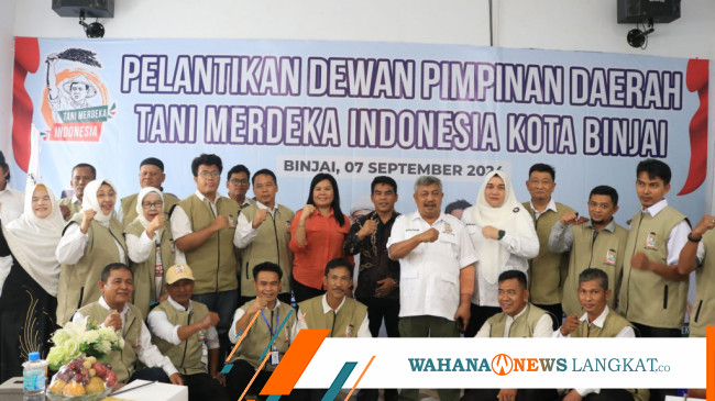 Asisten II Hadiri Pelantikan DPD Tani Merdeka Indonesia Kota Binjai ...