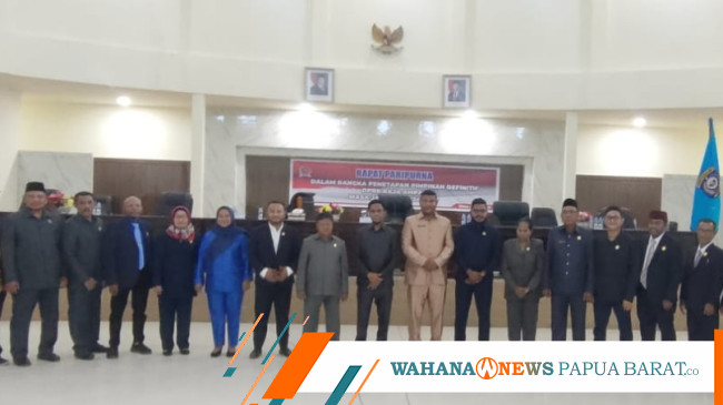 Rapat Paripurna Penetapan Pimpinan Definitif DPR Kabupaten Raja Ampat, Pendatang Baru ini Jabat ...