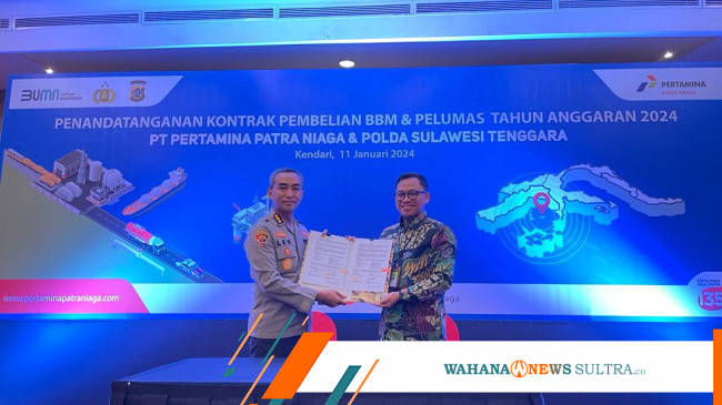 Polda Sultra dan Pertamina Patra Niaga Teken Kerja Sama Pembelian BBM ...